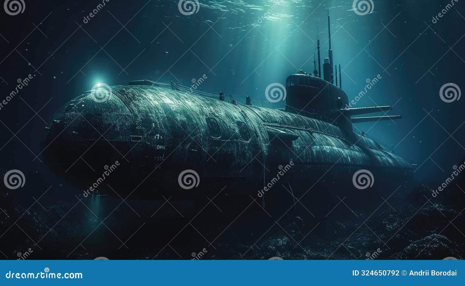 Deep Sea Submarine Observer Cartoon Illustration Vector | CartoonDealer ...