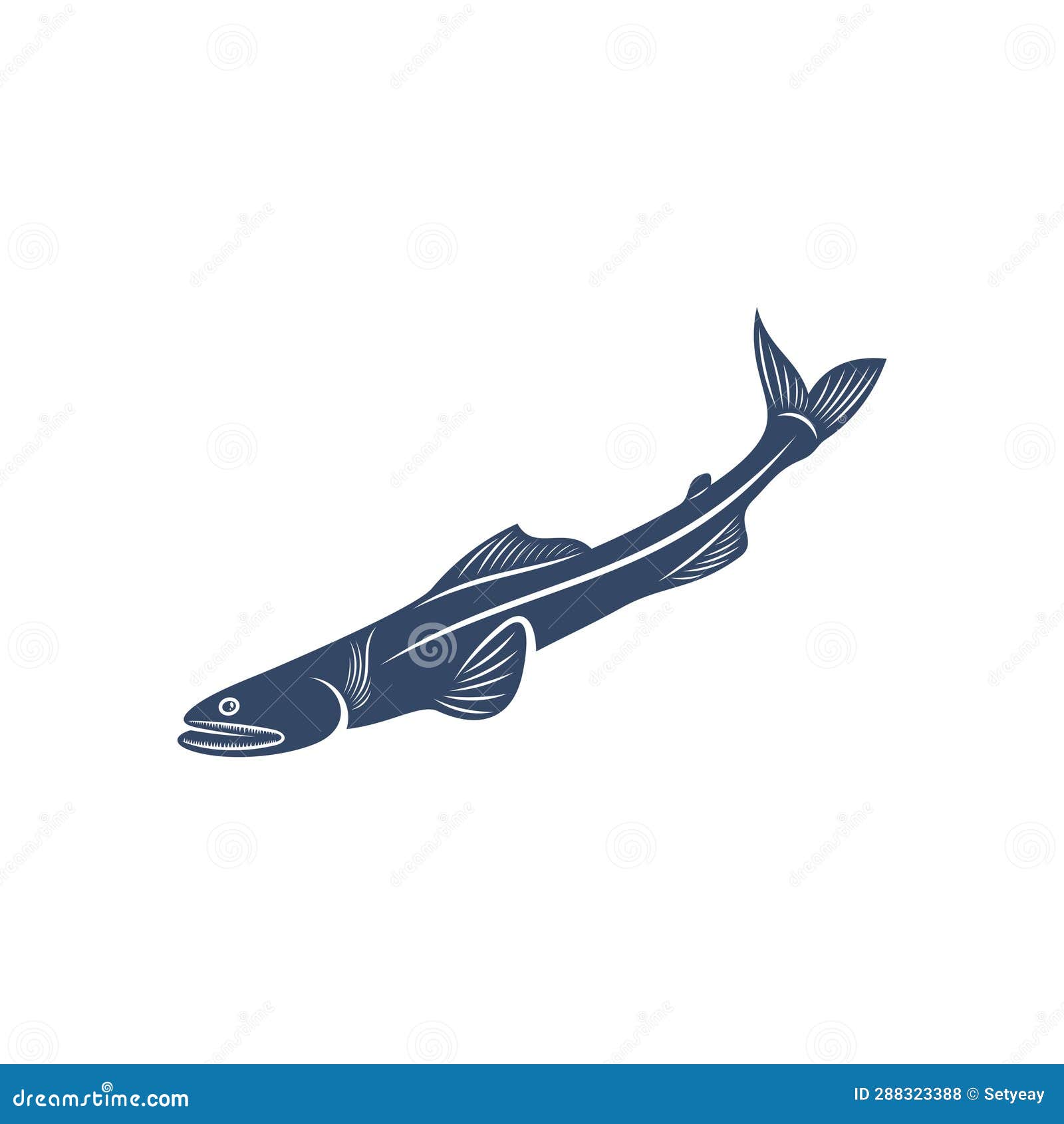 Deep Sea Fish Vector Illustration Design. Deep Sea Fish Logo Design ...