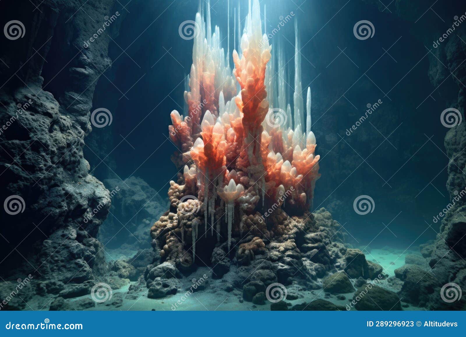 Deep-sea Hydrothermal Vent in a Volcanic Terrain Stock Image - Image of ...