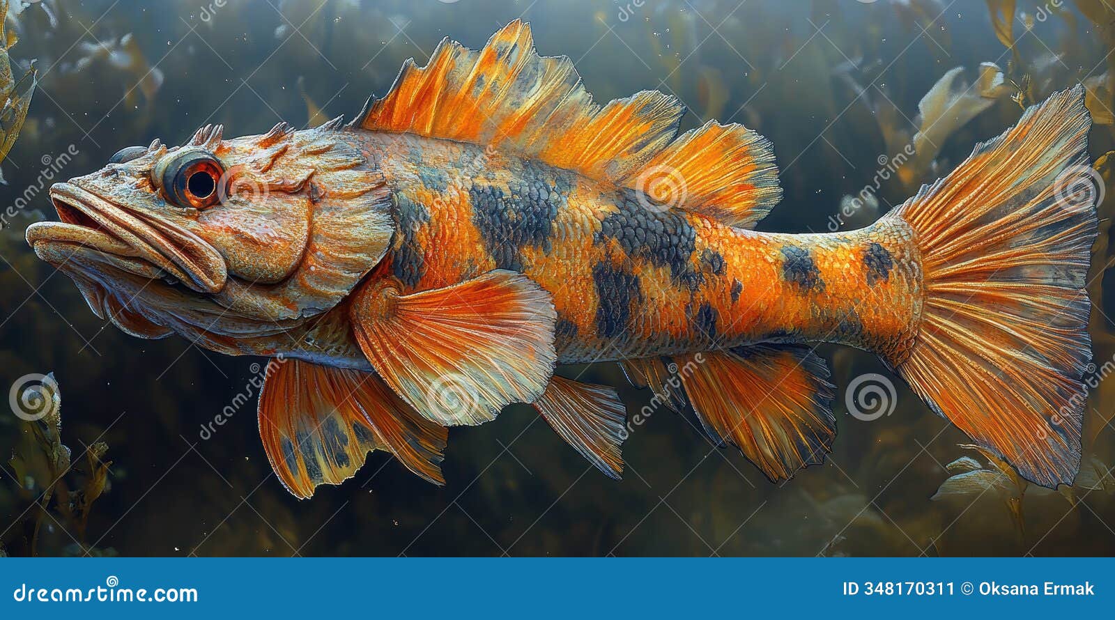 Deep Sea Monster Fish with Sharp Teeth, Bioluminescent Features, and ...