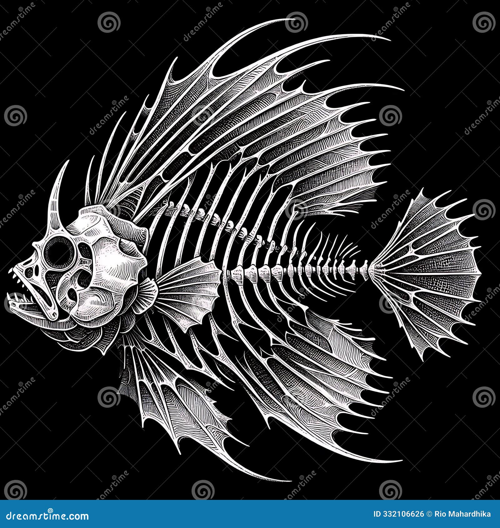 An Ink Drawing Of Two Skeletal Hands Intertwined In A Tight Ip. Gothic ...