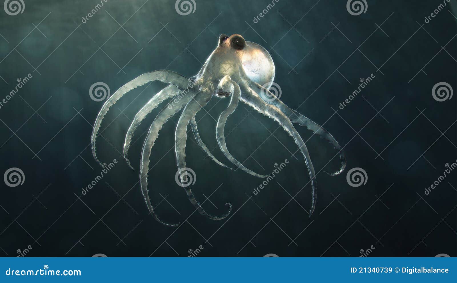 Deep sea octopod stock illustration. Illustration of ocean - 21340739