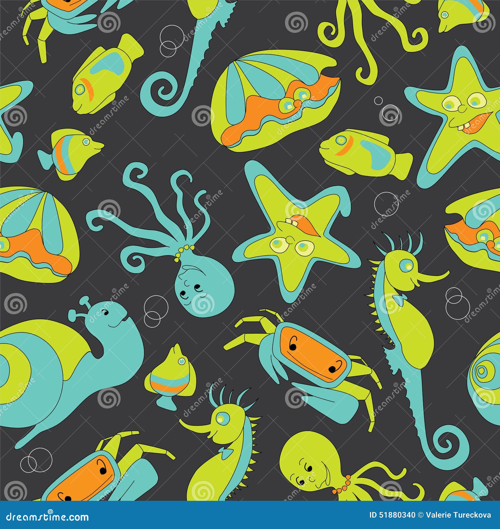 Deep Sea Pattern Royalty-Free Cartoon | CartoonDealer.com #51880340