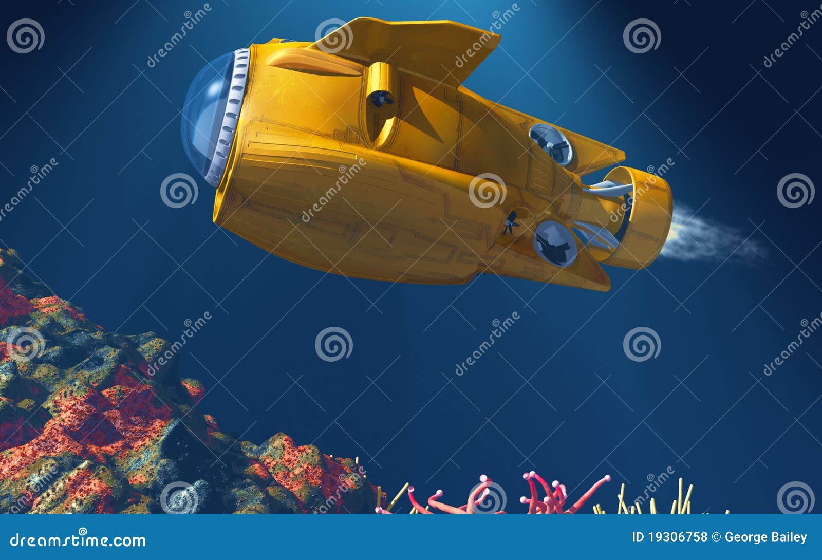 Deep Sea Submarine Royalty Free Stock Photos - Image: 19306758