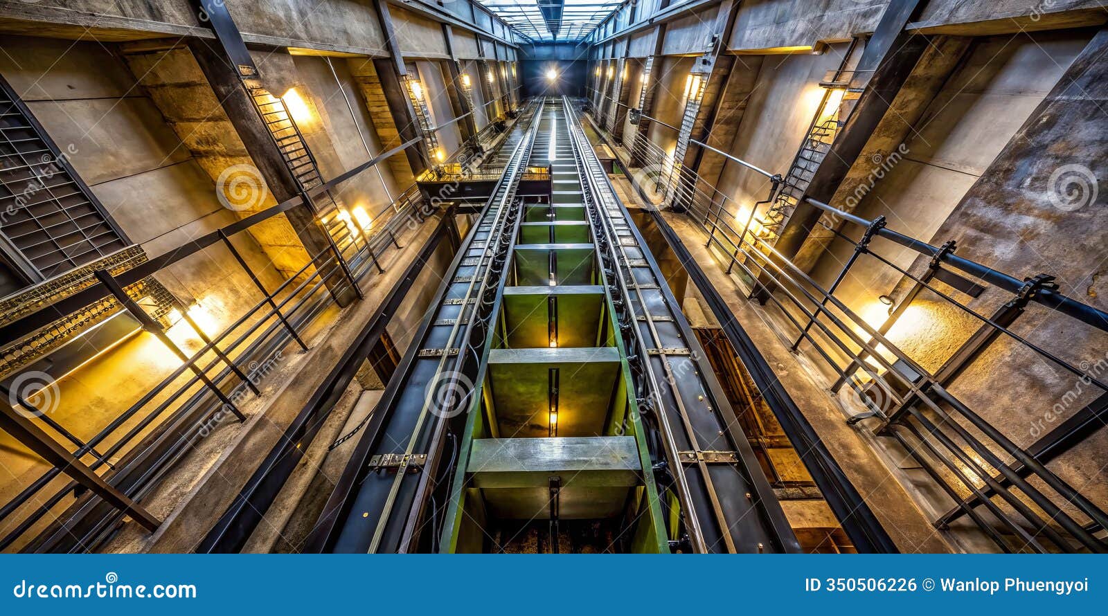 Deep within the Shaft Exploring the Depths of an Elevators Underground ...