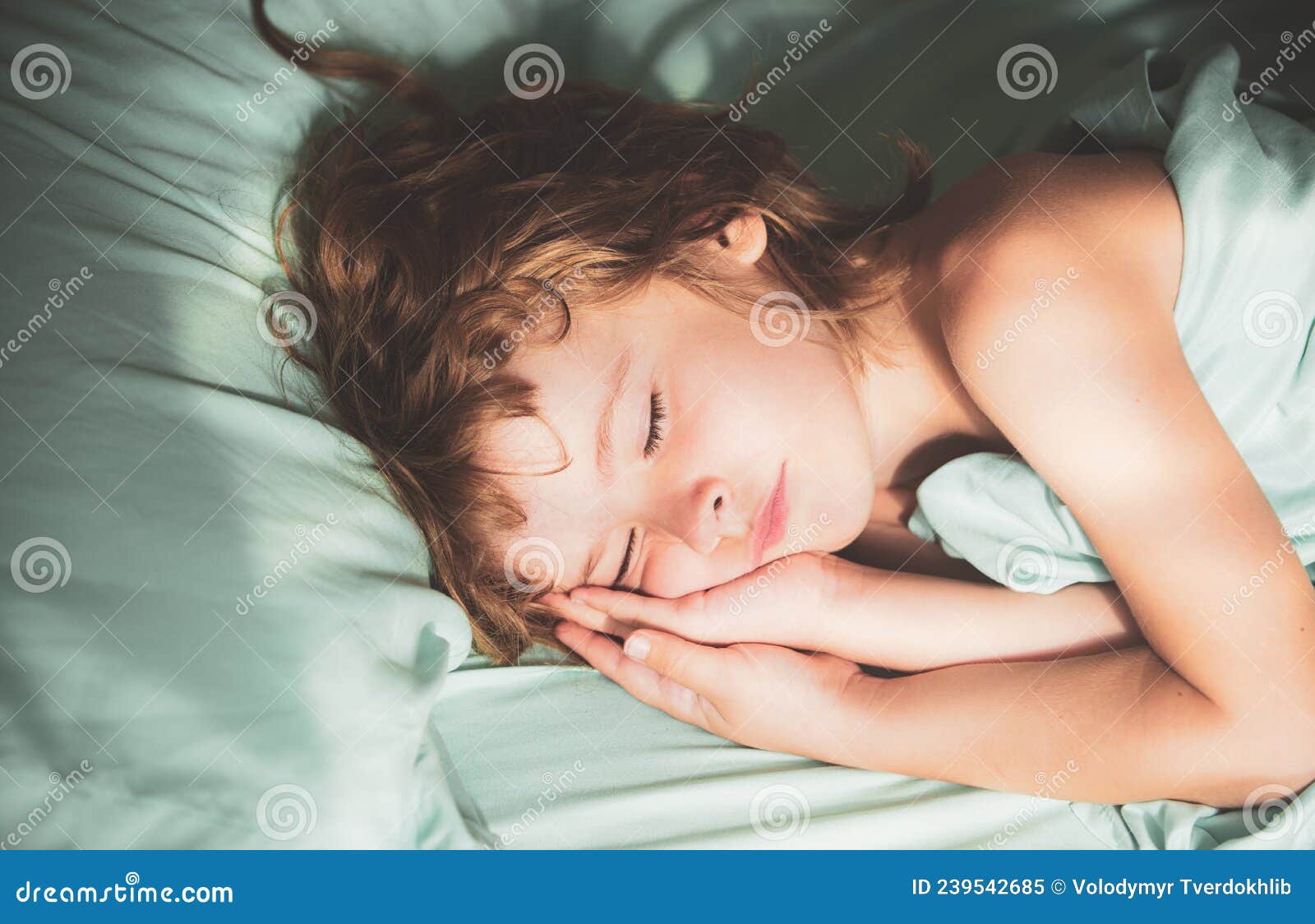 Deep Sleep Kids, Close-up Portrait of Sleeping Child. Stock Image ...