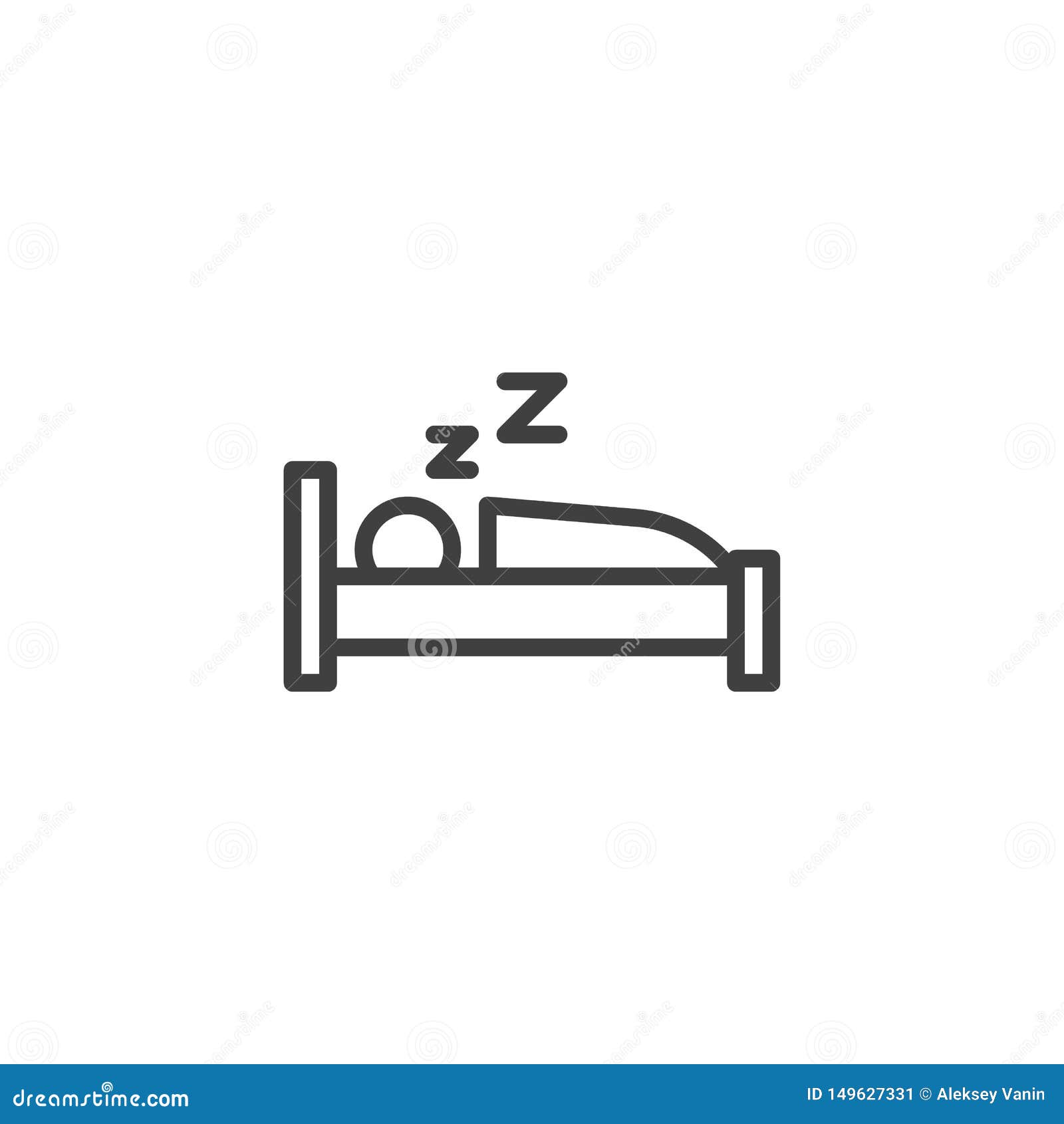 Deep Sleep, Man Sleeping Line Icon Stock Vector - Illustration of pixel ...