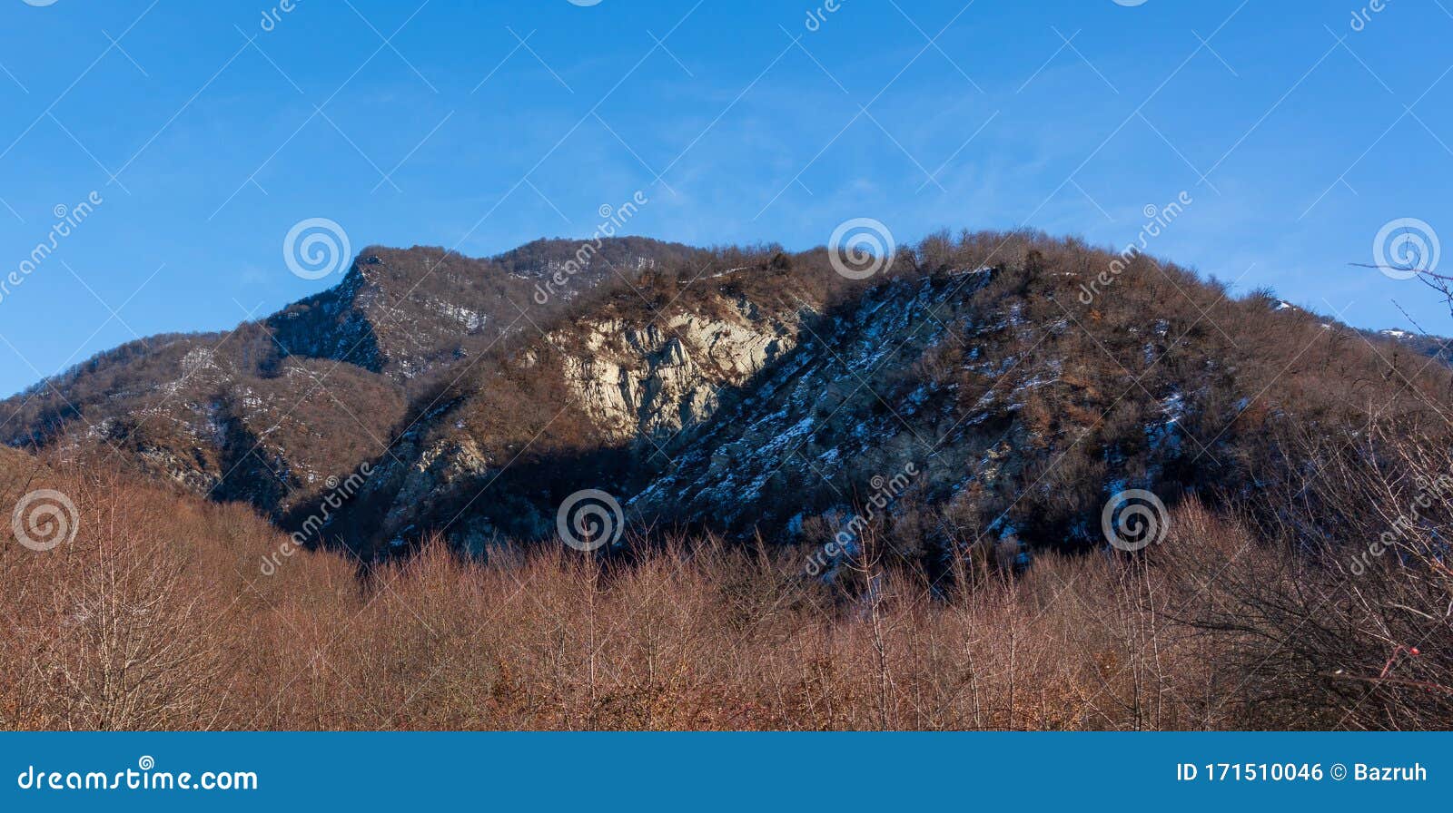Deep Snow Cover in Mountain Forest Stock Photo - Image of park, weather ...