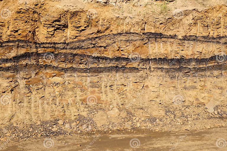 Deep soil layer with clay stock photo. Image of deep - 122425938