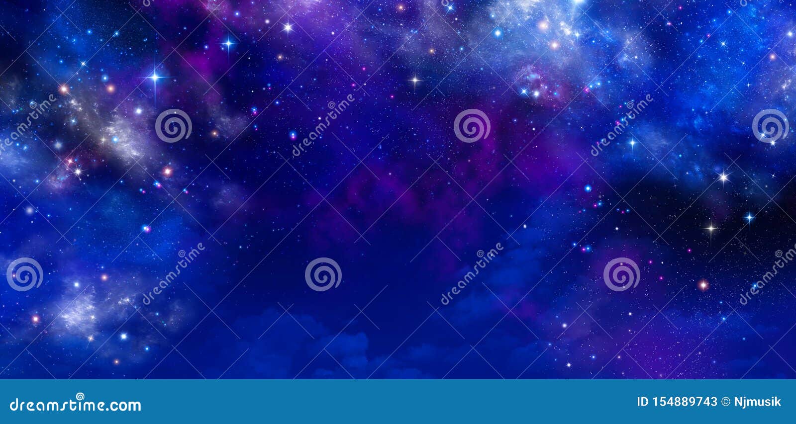 Deep Space, Abstract Blue Background Stock Illustration - Illustration ...