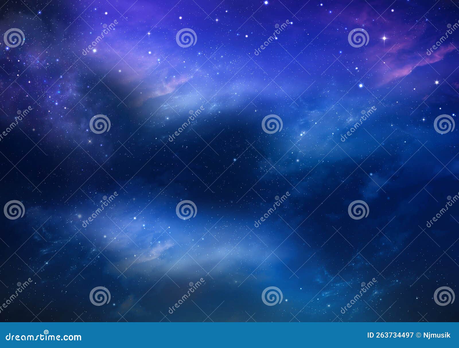 Deep Space, Abstract Blue Background Stock Illustration - Illustration ...