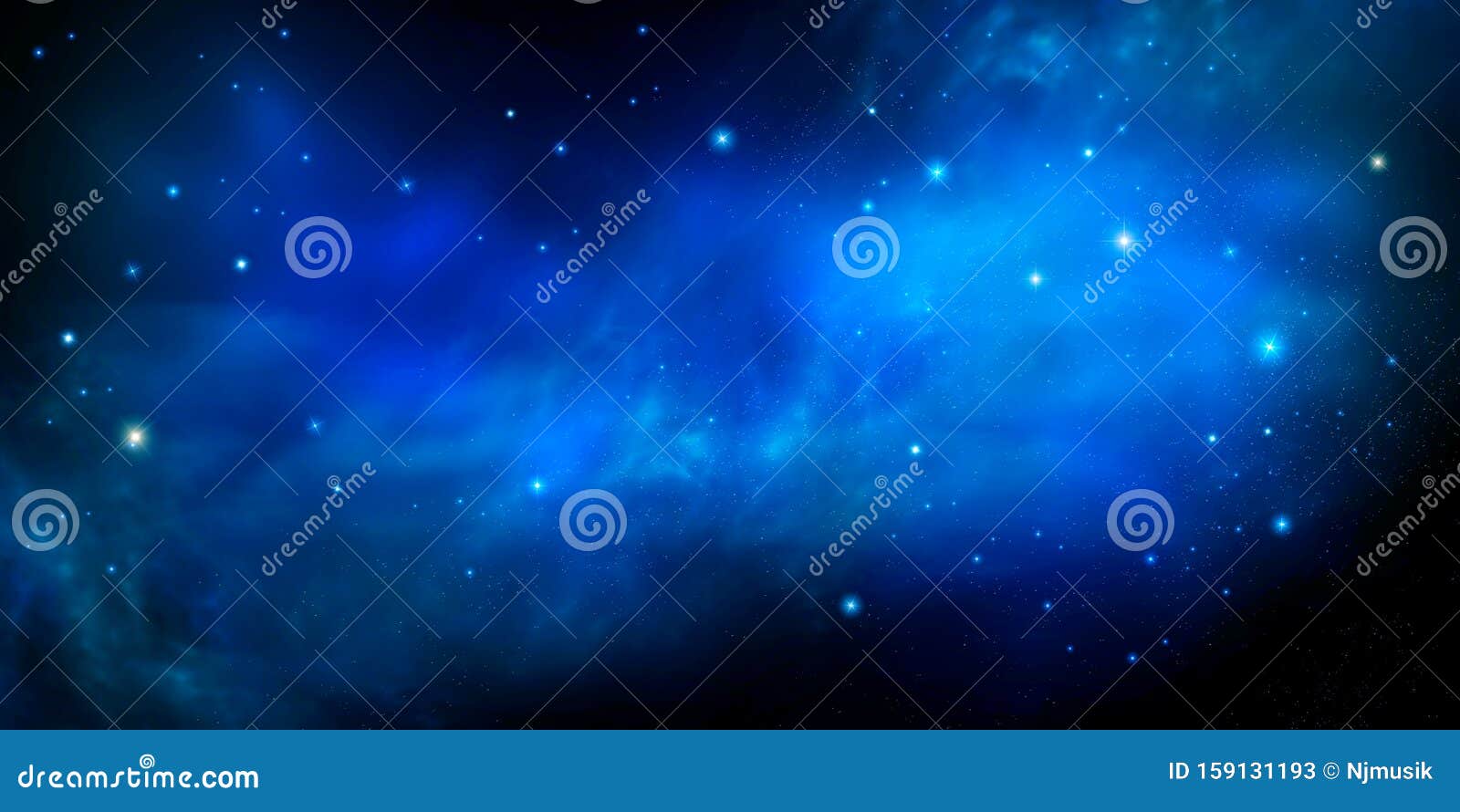 Deep Space, Abstract Blue Background Stock Image - Image of color ...