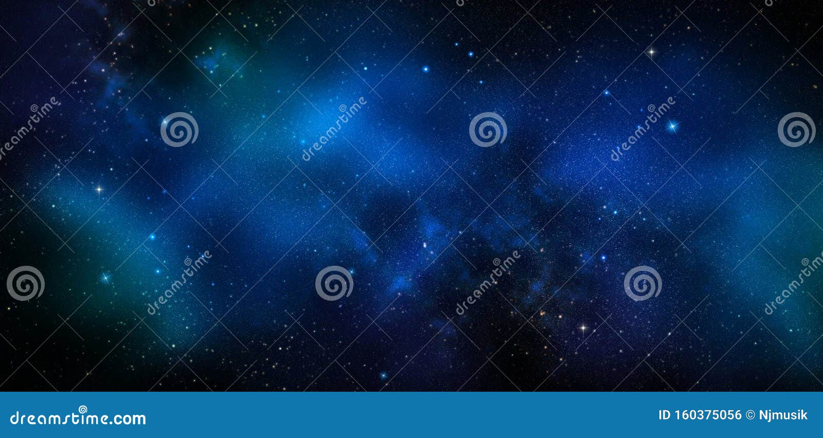 Deep Space, Abstract Blue Background Stock Illustration - Illustration ...