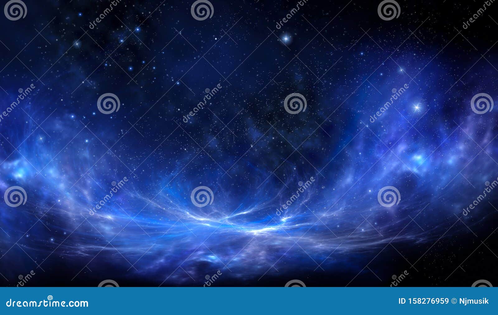 Deep Space, Abstract Blue Background Stock Image - Image of galaxy ...