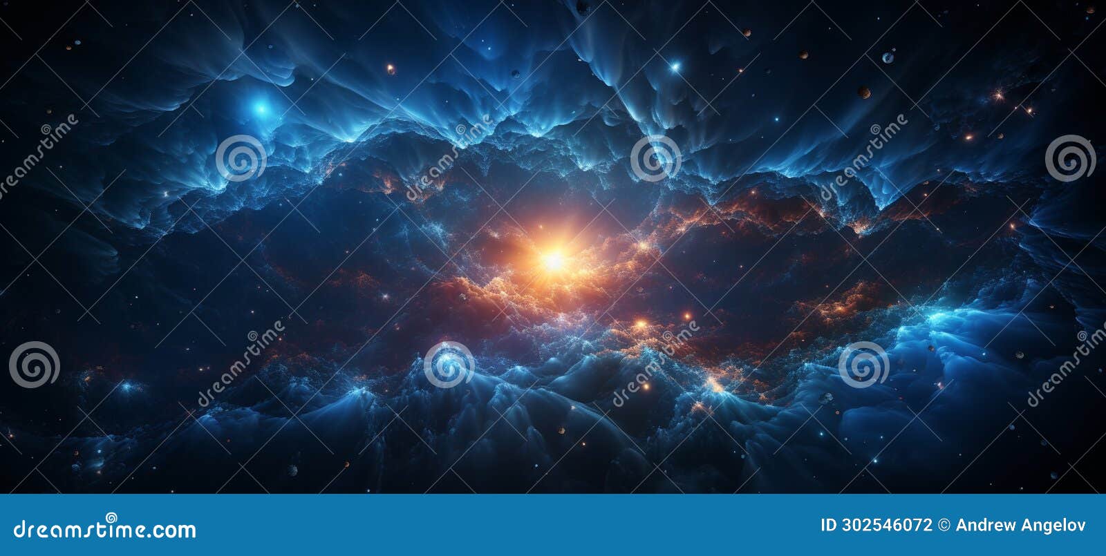 Deep Space Background with Stardust and Shining Star. Milky Way Cosmic ...