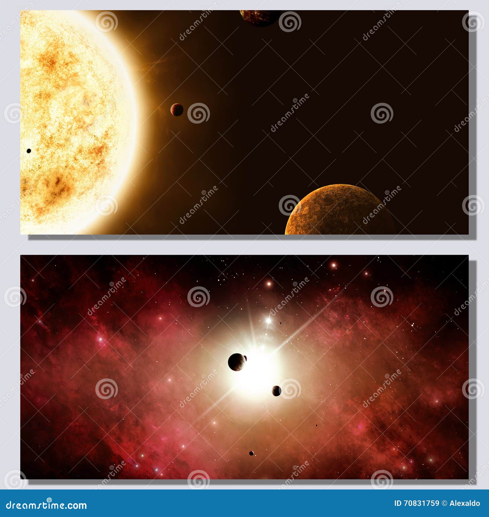 Deep Space Banners stock illustration. Illustration of banner - 70831759