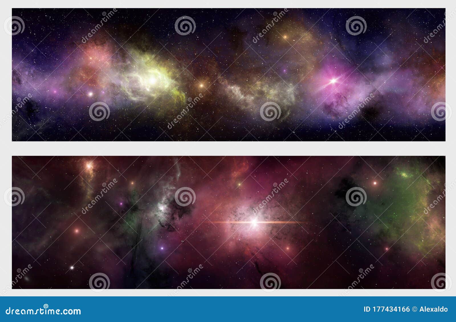 Deep space banners stock photo. Image of infinity, exploration - 177434166