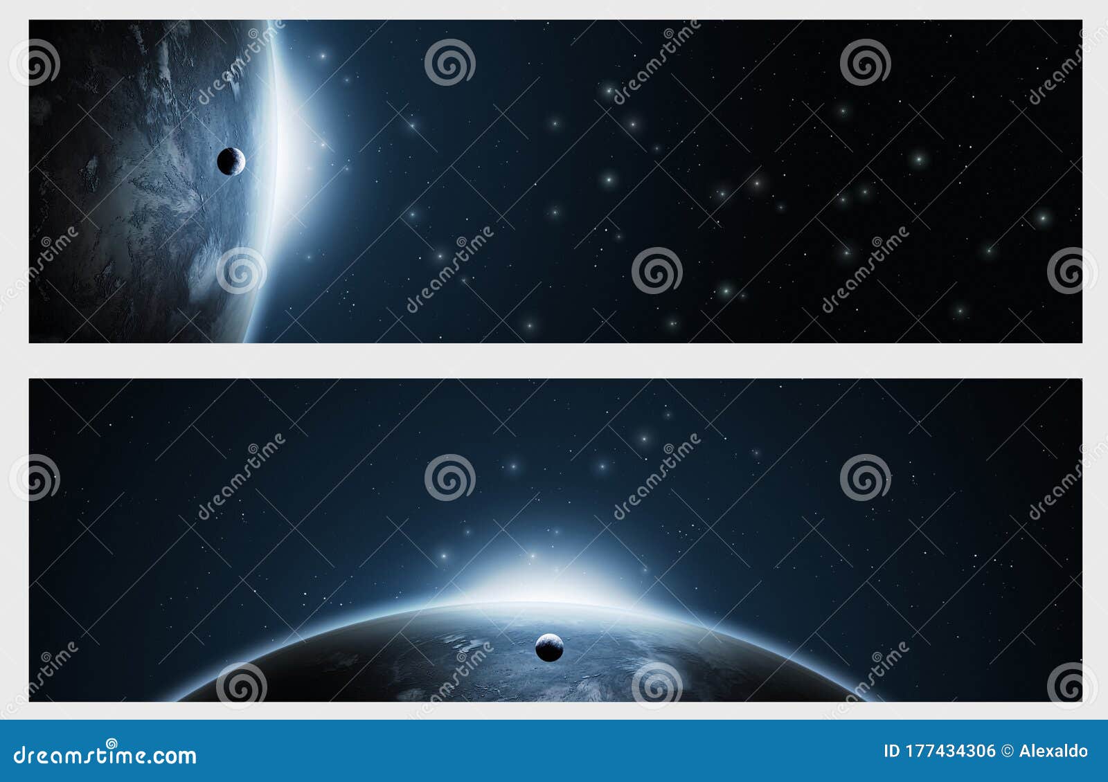 Deep space banners stock photo. Image of craft, astronomy - 177434306