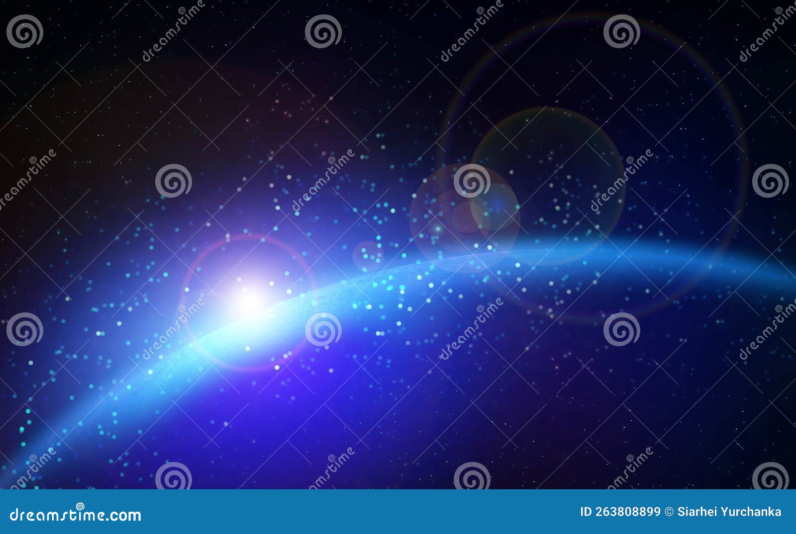 Outer Space and the Speed of Light Stock Illustration - Illustration of ...