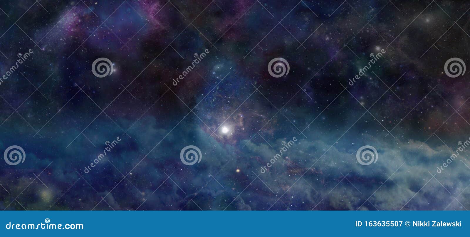 Deep Space with Cosmic Clouds Stars and Planets Background Stock Image ...