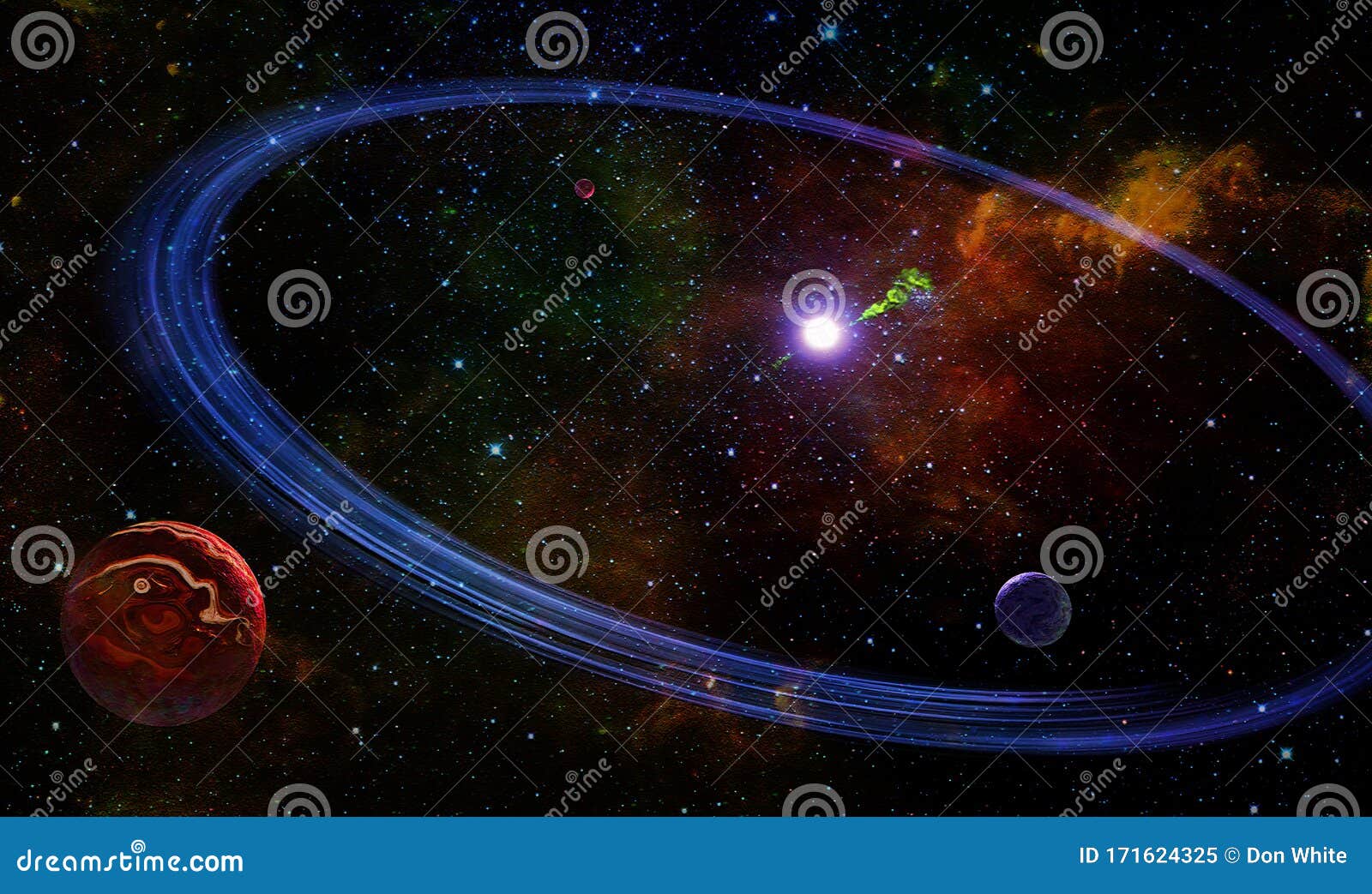 Deep Space Dust Ring stock illustration. Illustration of background ...