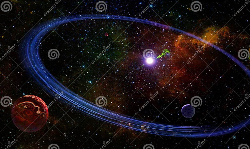 Deep Space Dust Ring stock illustration. Illustration of background ...