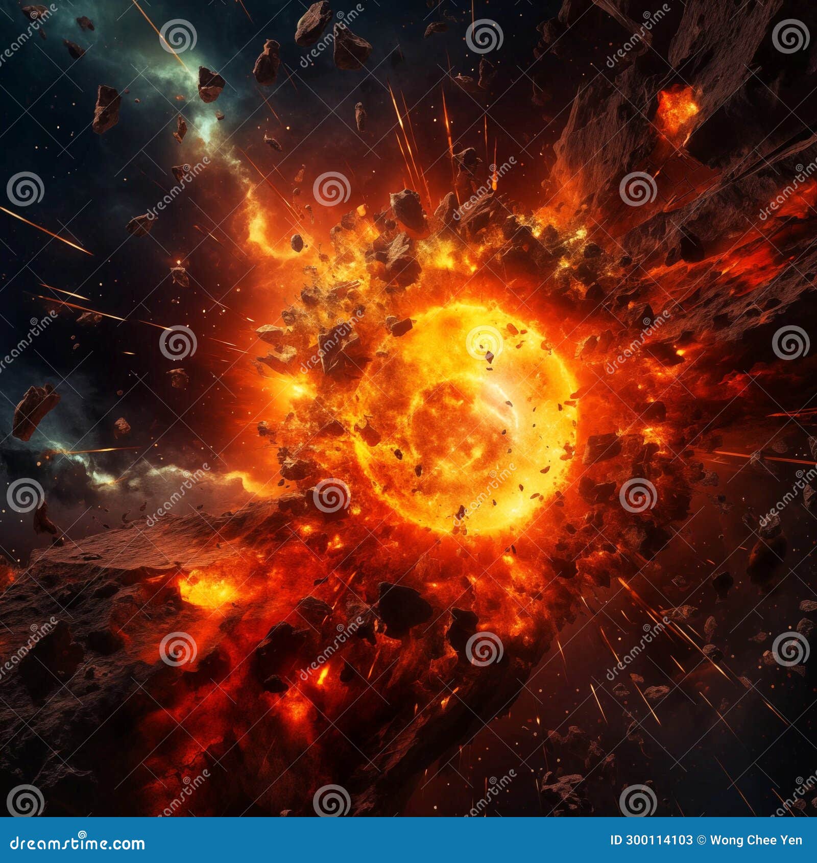 Deep Space Explosion Blast Dispersion Stock Illustration - Illustration ...