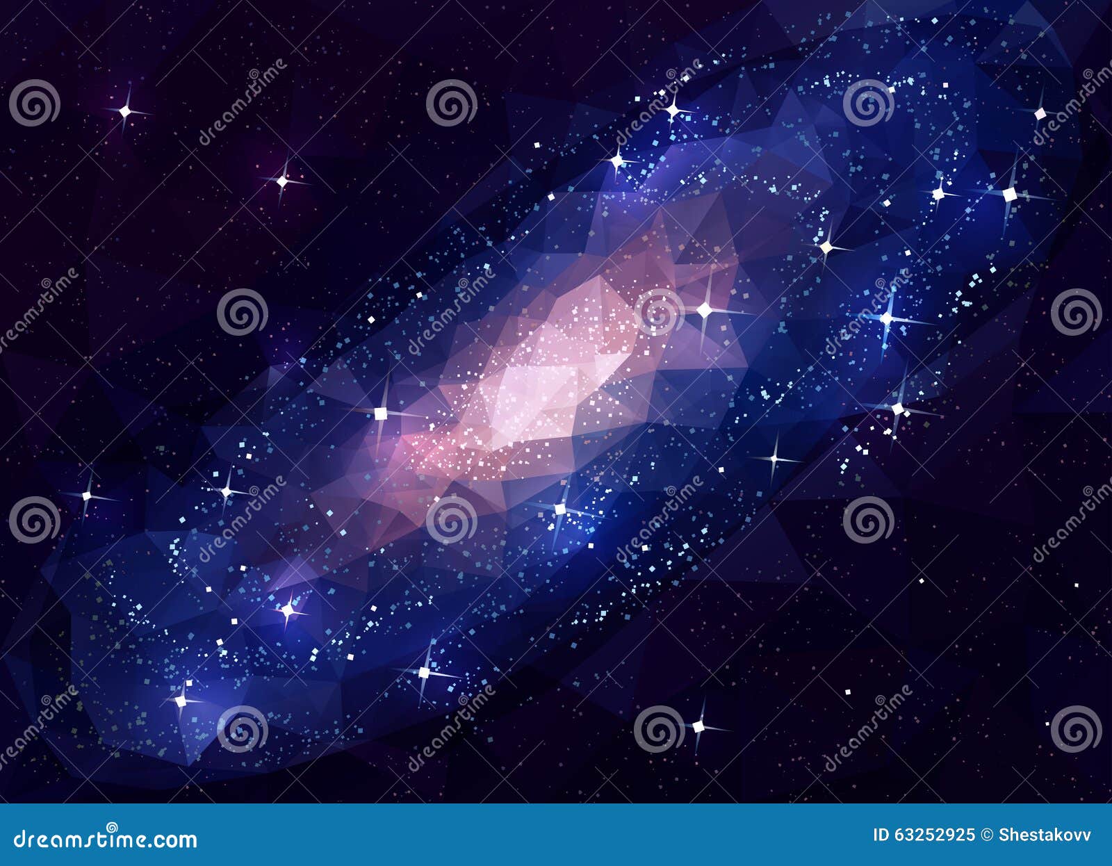 Deep Space Galaxy Andromeda. Low Poly. Stock Vector - Illustration of ...