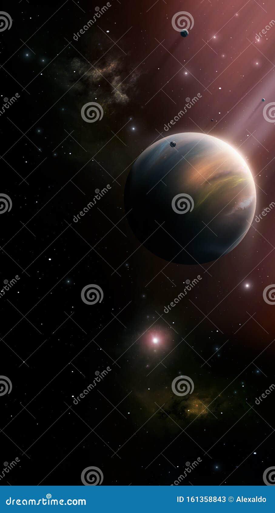 Deep Space Imaginary Background Stock Illustration - Illustration of ...