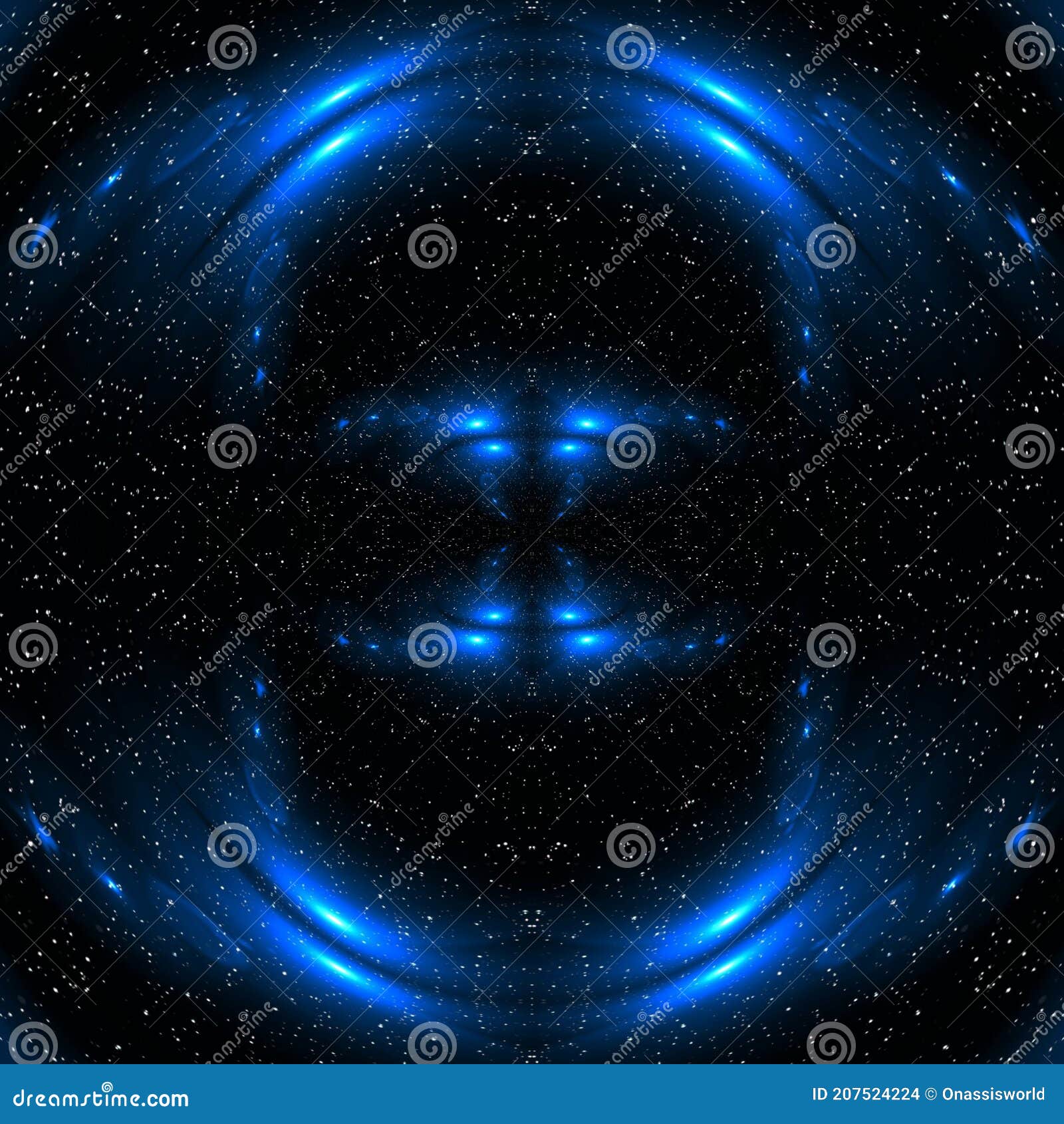 Deep Space Lights Objects Future Abstract Background Stock Illustration ...