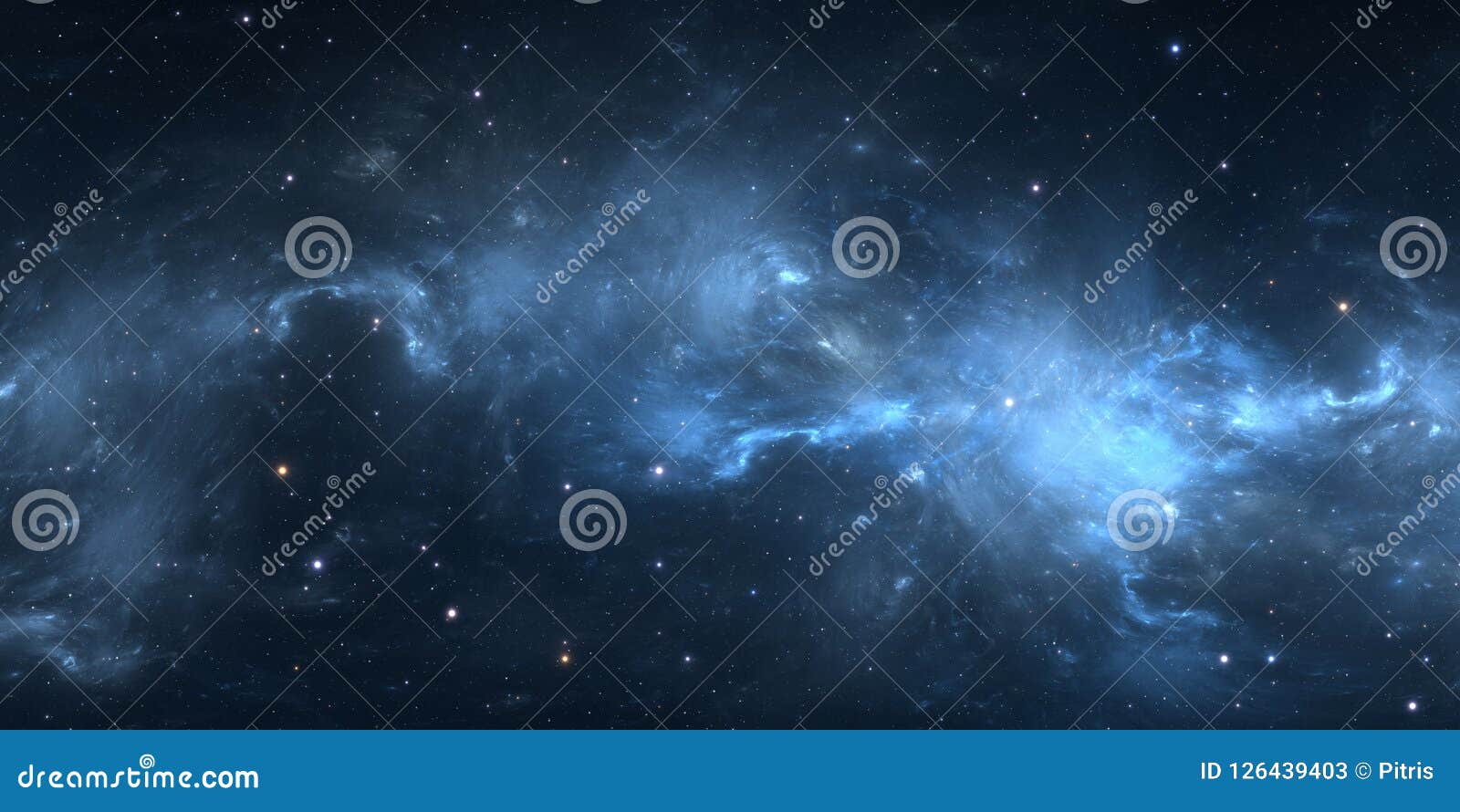 Deep Space Nebula. Giant Interstellar Cloud with Stars Stock ...