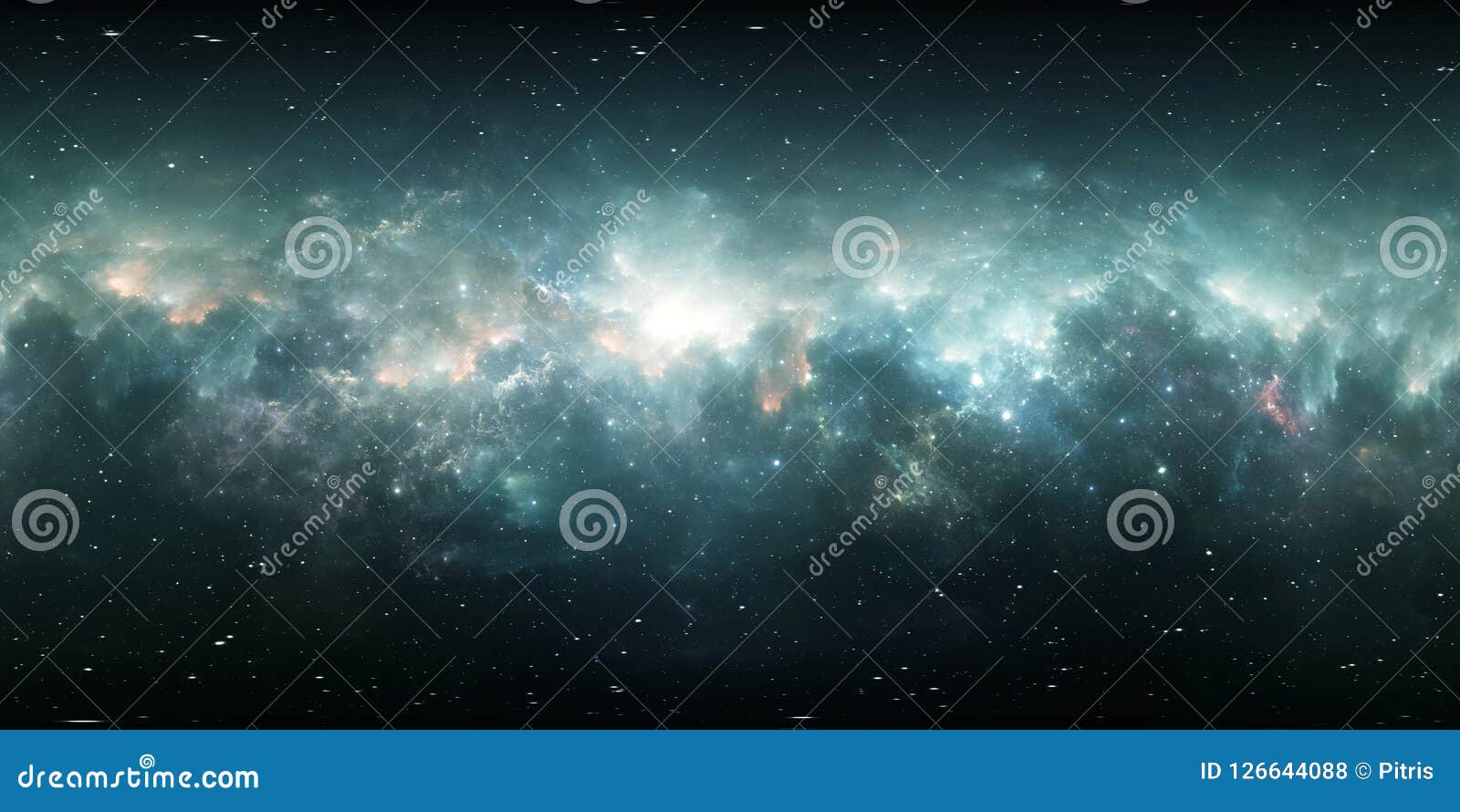 Deep Space Nebula. Giant Interstellar Cloud with Stars Stock ...