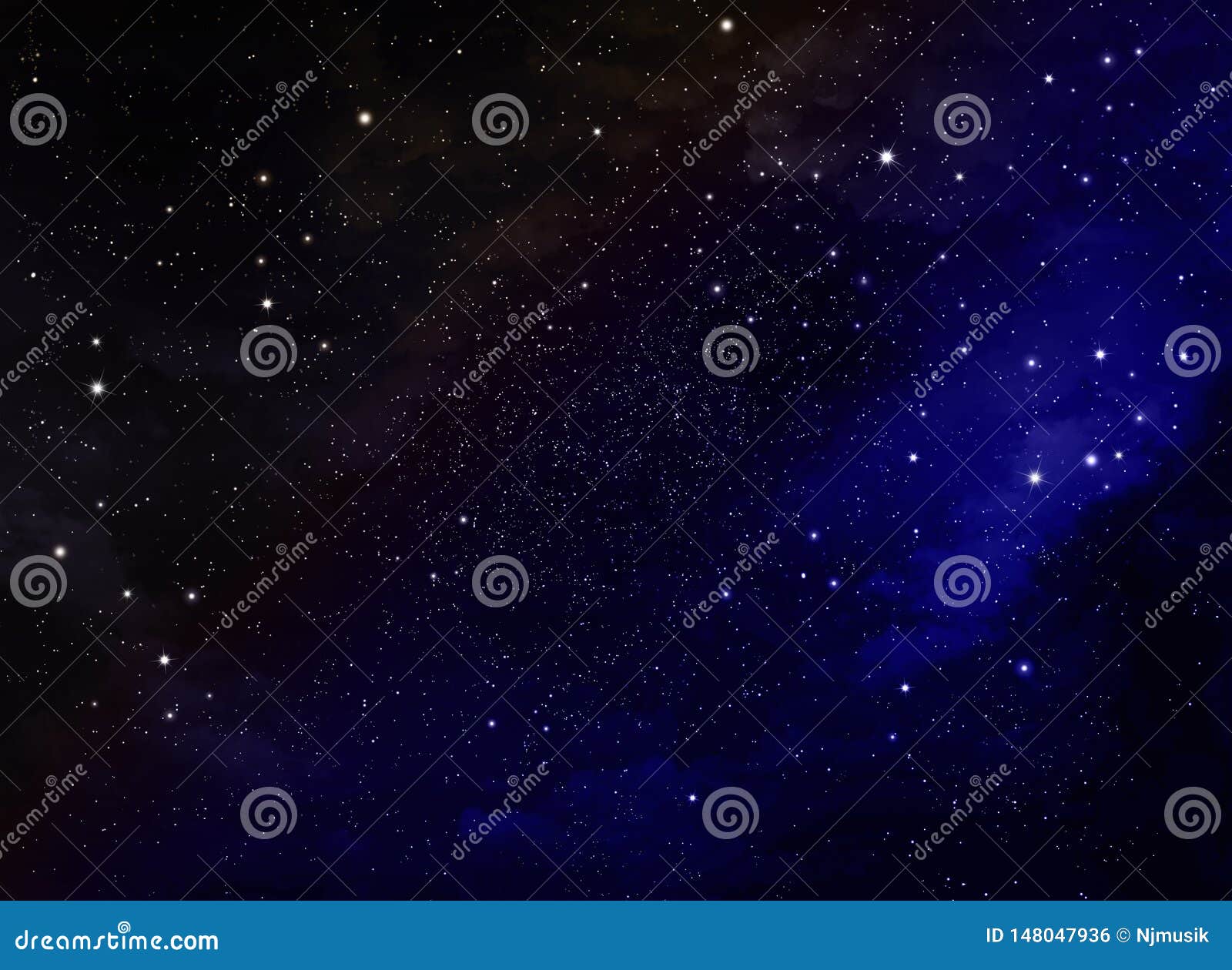 Deep Space. Night Sky, Abstract Blue Background Stock Illustration ...