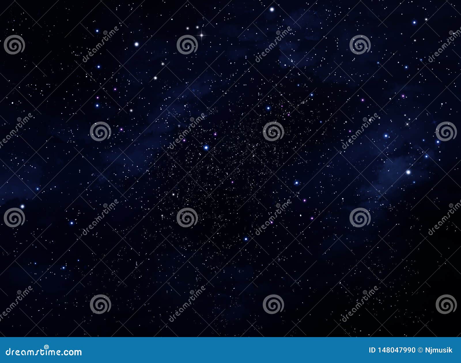 Deep Space. Night Sky, Abstract Blue Background Stock Illustration ...