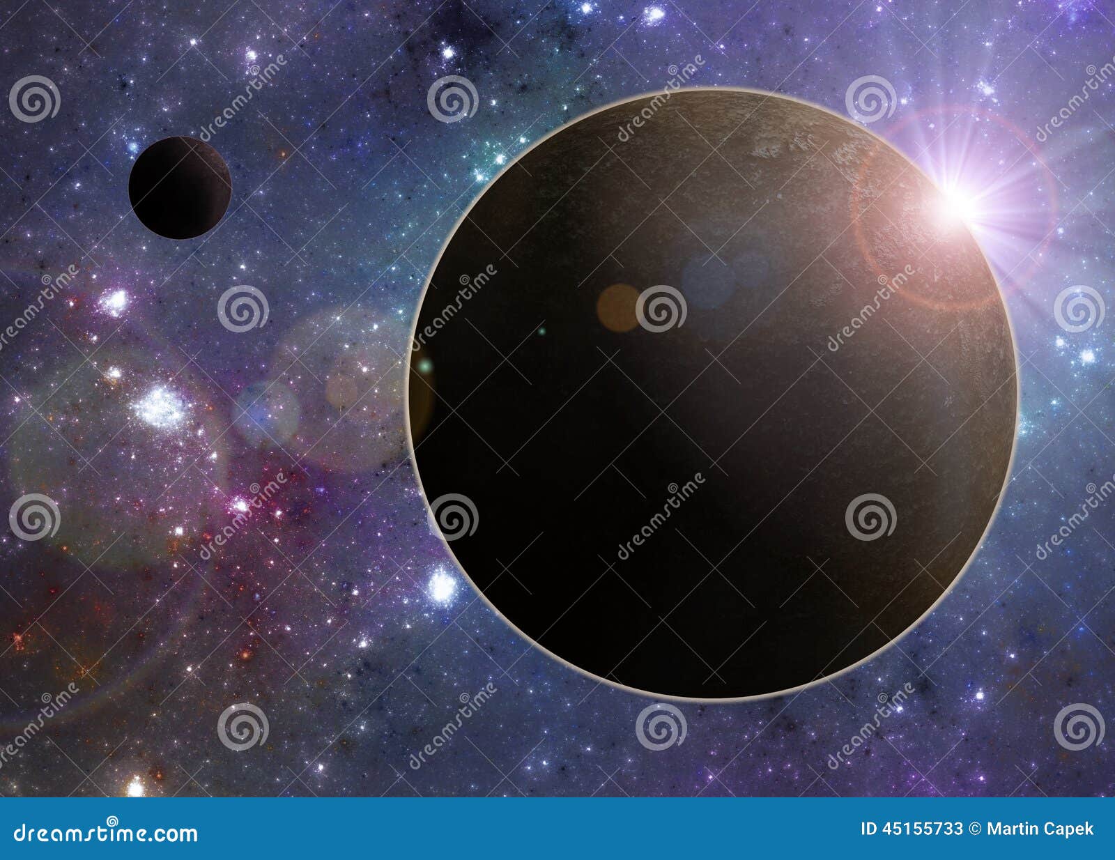 Deep Space Planets Illustration Stock Illustration - Illustration of ...