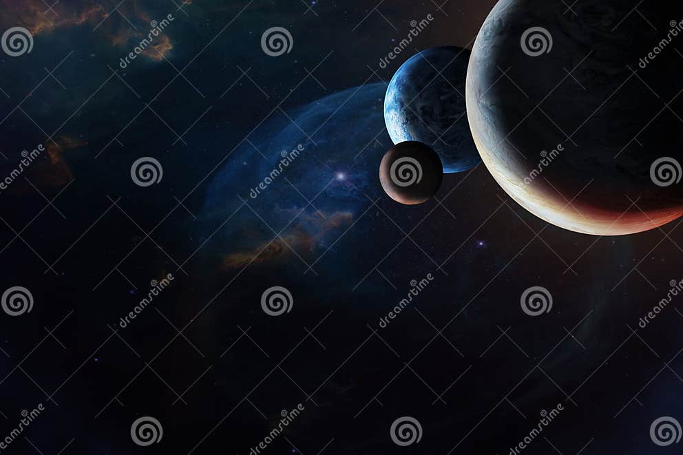 Deep Space Planets in Solar System. Elements of this Image Furnished by ...