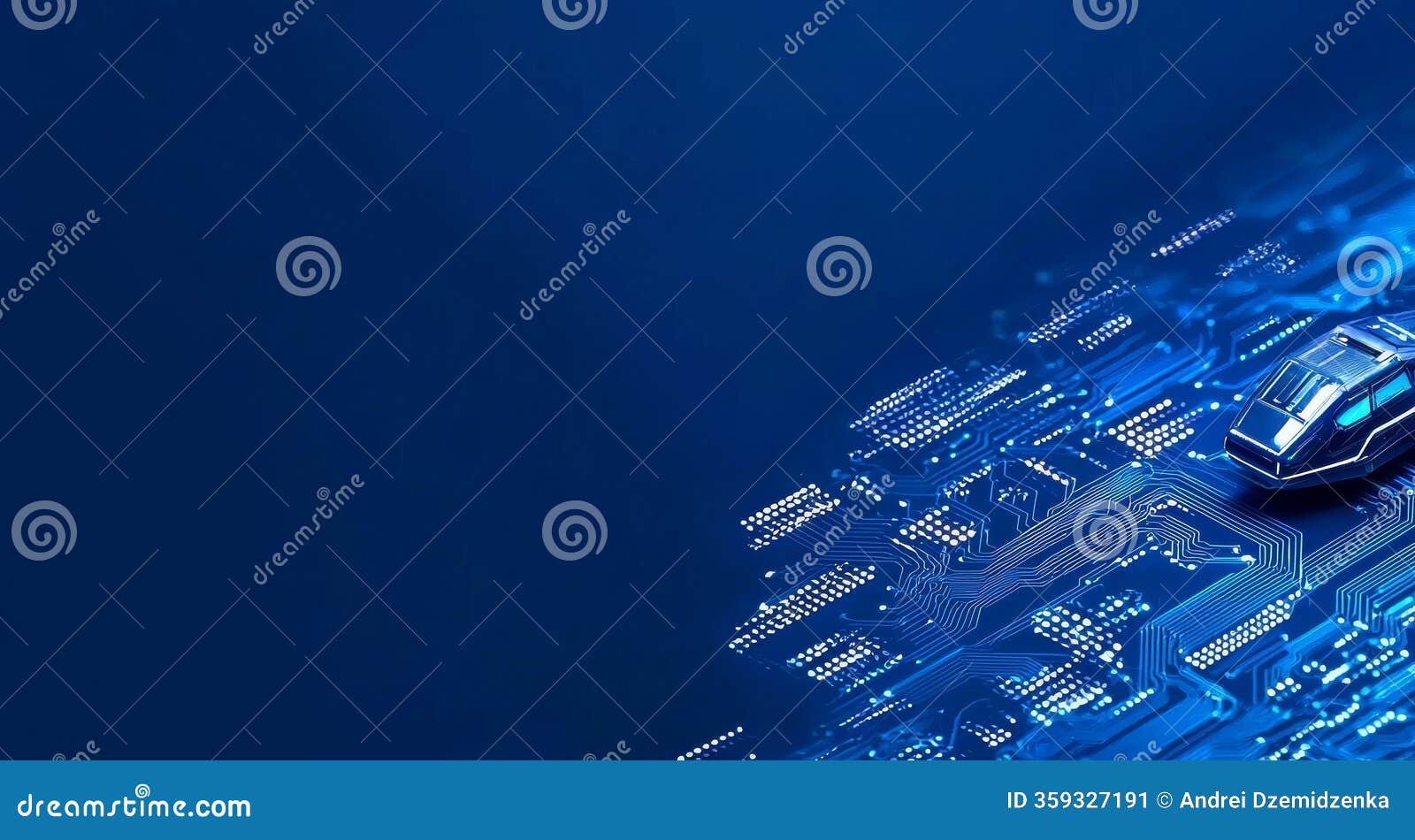 Deep Space Plasma Field with a Blue Glow Stock Illustration ...