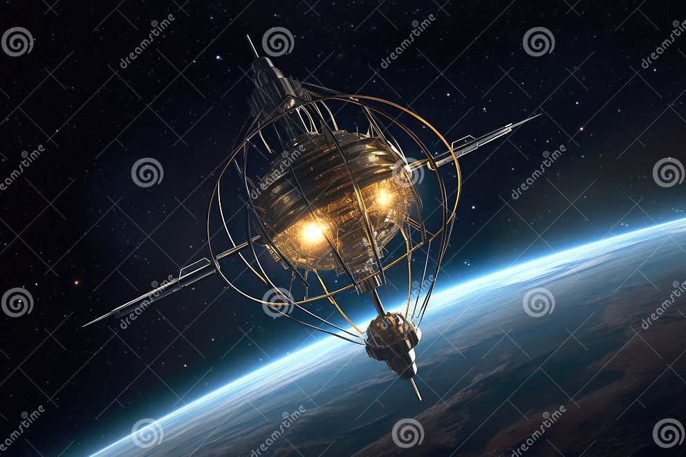 Deep Space Probe with Advanced Propulsion Systems Stock Image - Image ...