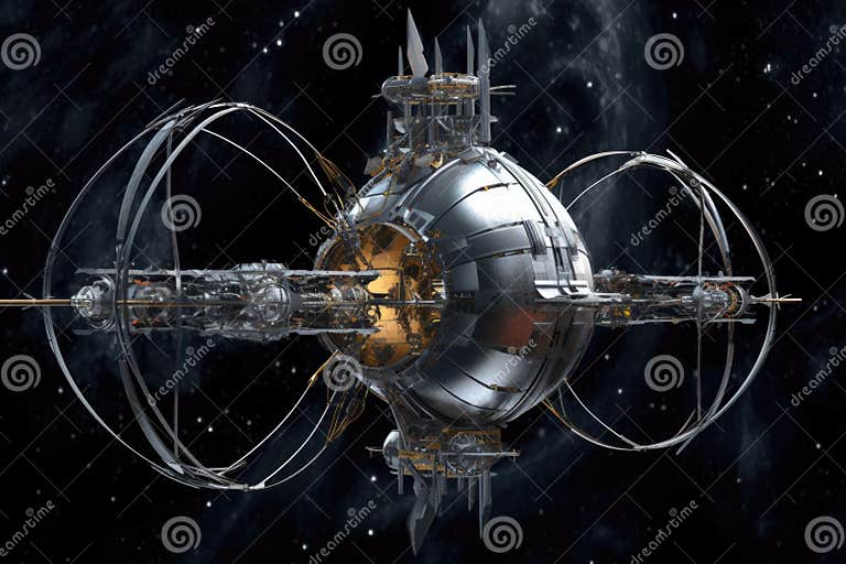 Deep Space Probe with Advanced Propulsion Systems Stock Photo - Image ...