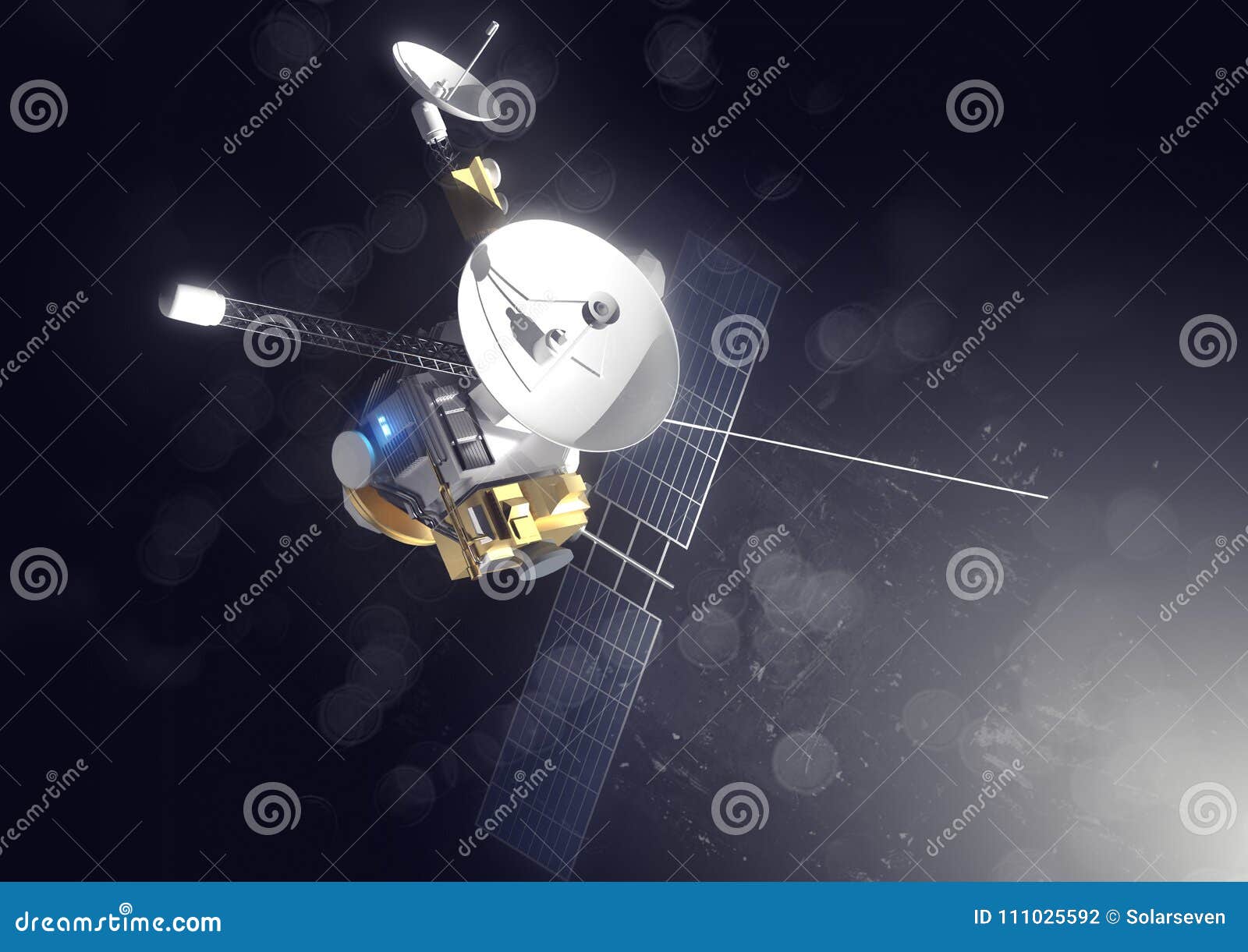Space Probe in Deep Space stock illustration. Illustration of probe ...