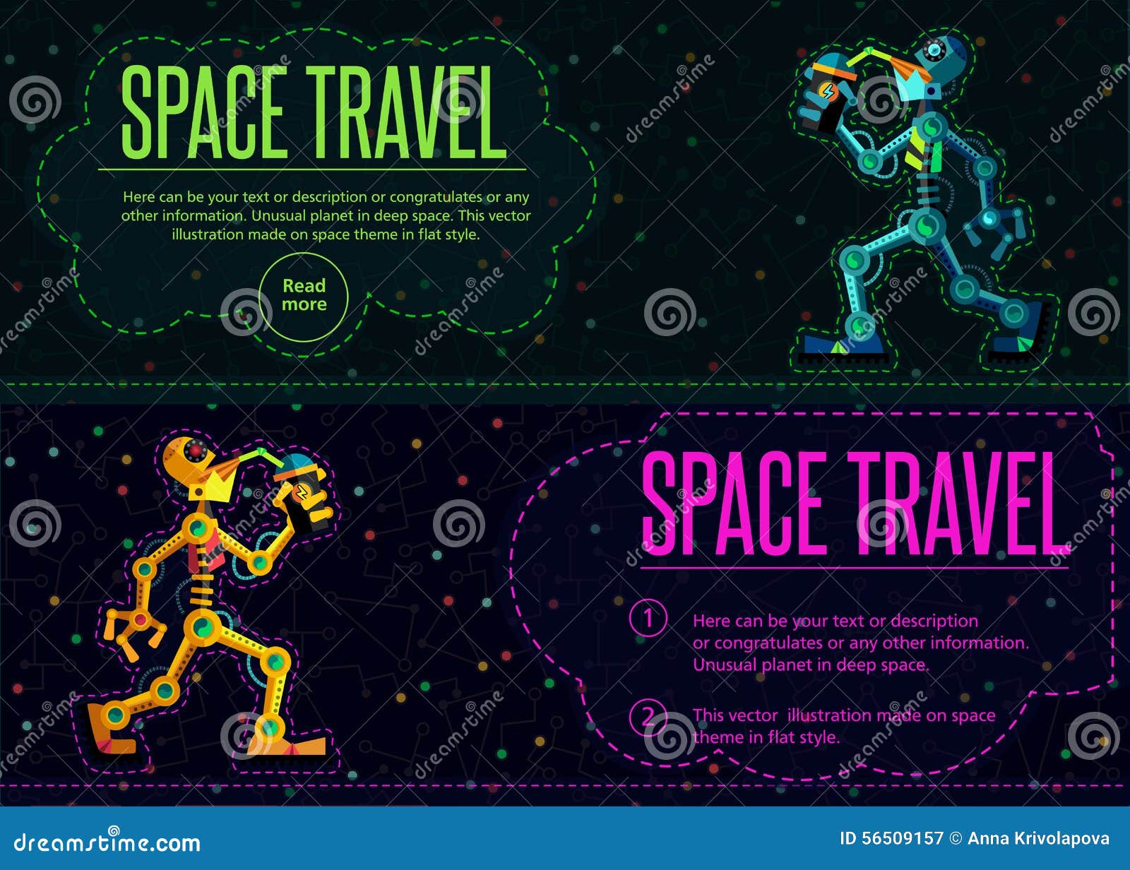 Deep Space. Robots Planet. Robot is Drinking Oil. Stock Vector ...