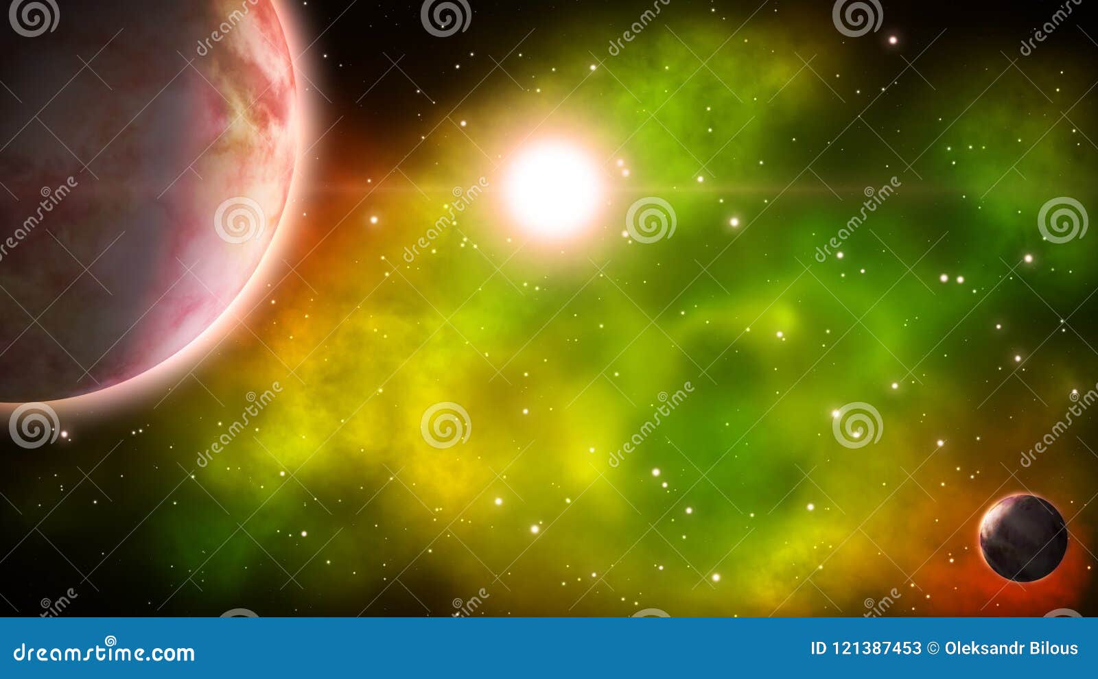 Deep space scene. Loop. stock video. Video of abstract - 121387453