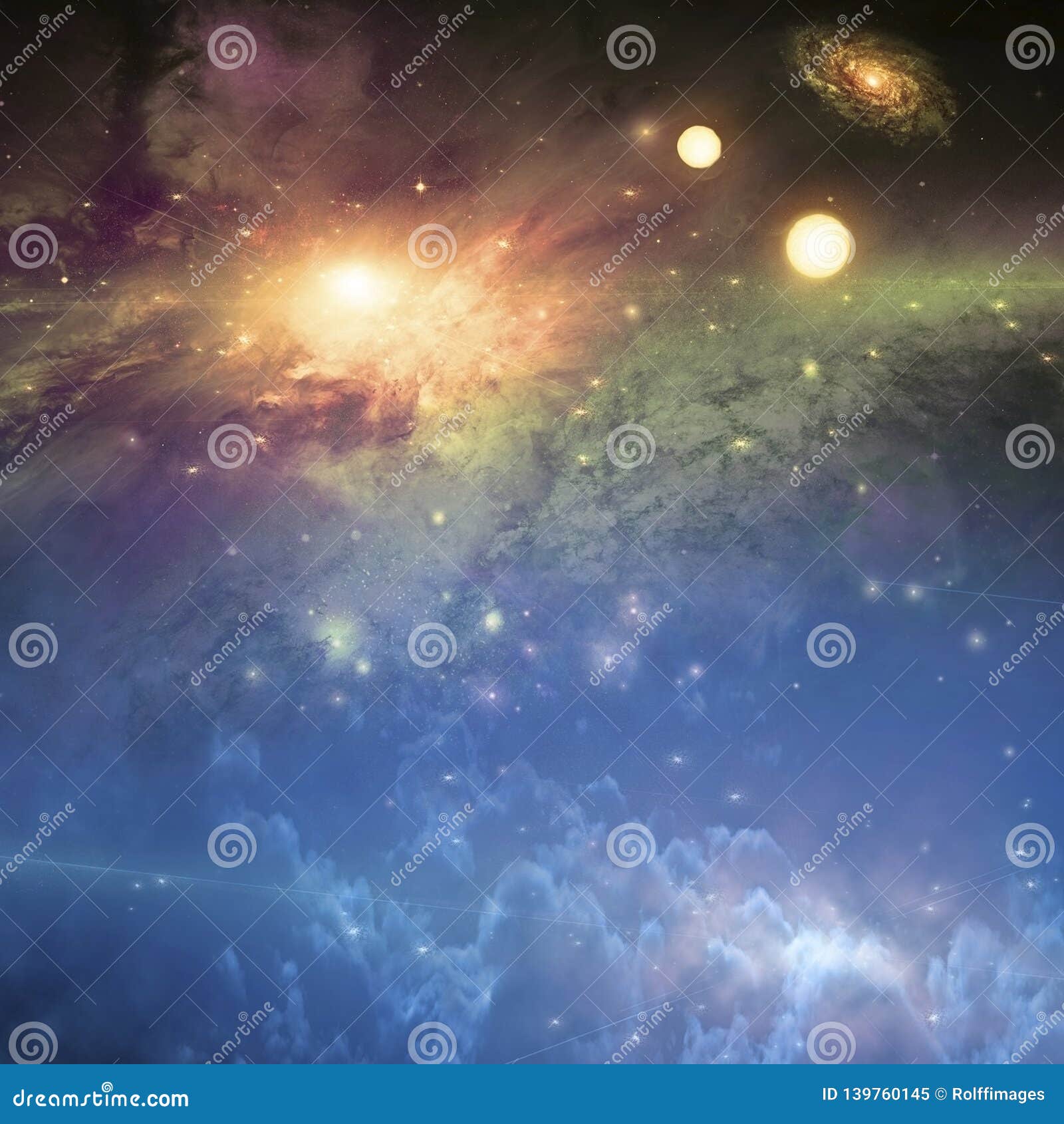 Deep space scene stock illustration. Illustration of eternity - 139760145