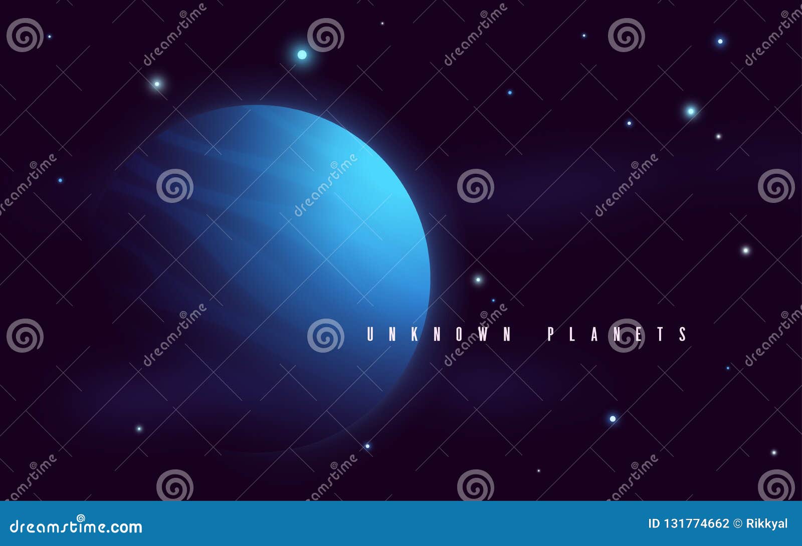 Deep Space Sci-fi Abstract Vector Illustration, Background, Post Stock ...