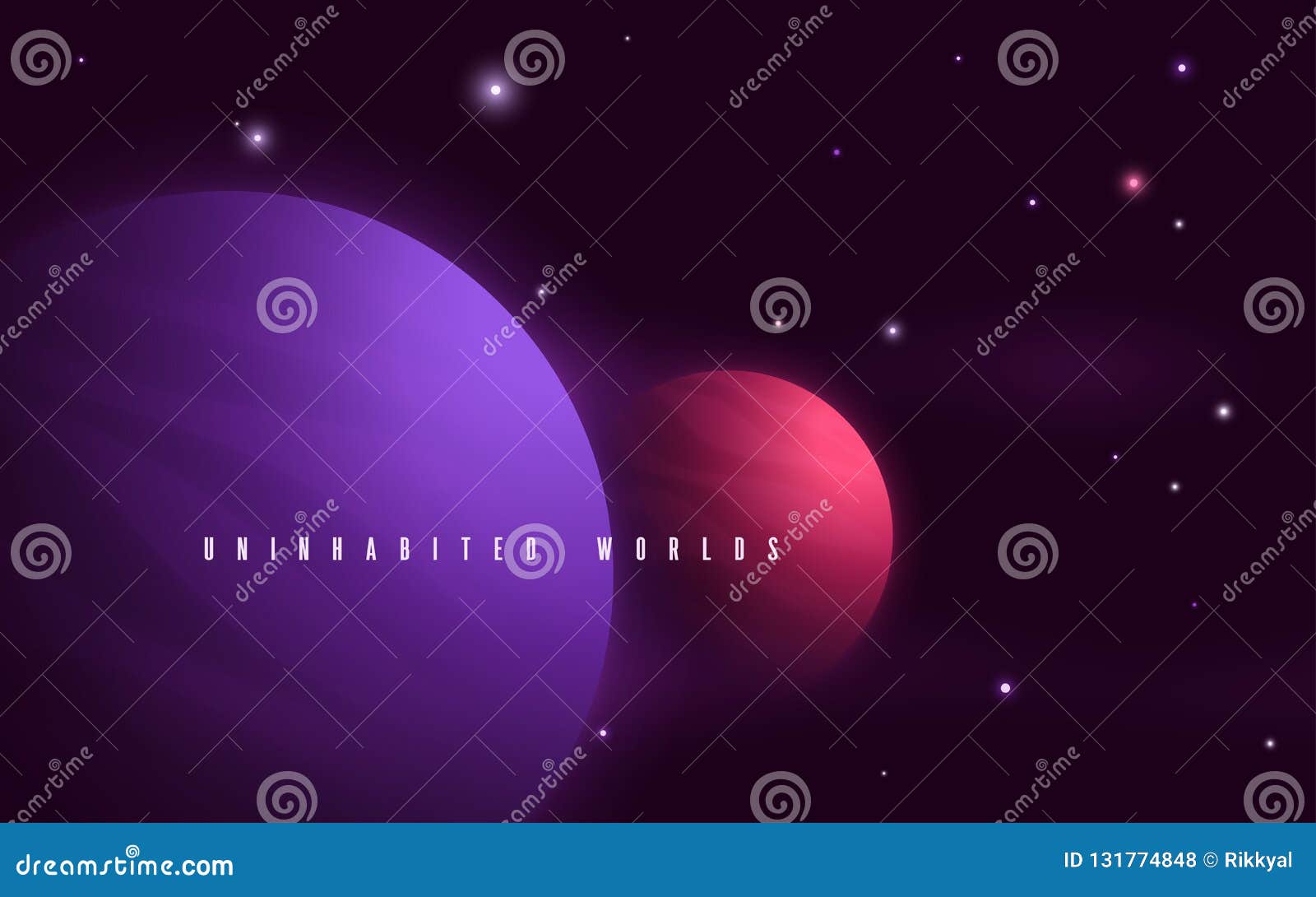 Deep Space Sci-fi Abstract Vector Illustration, Background, Post Stock ...