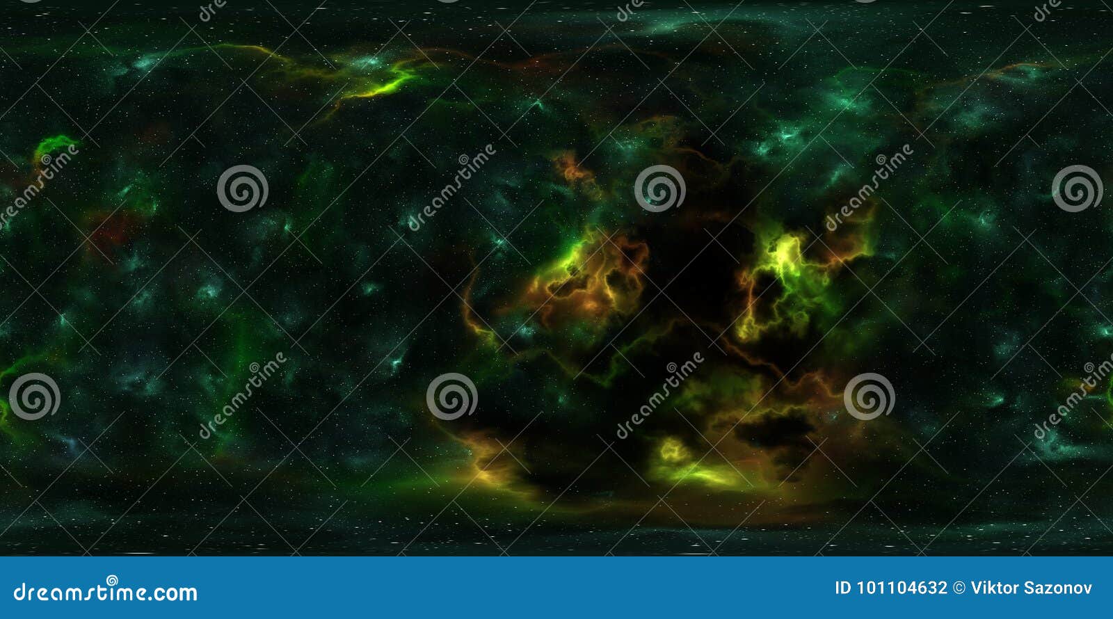 Deep Space Stars and Nebula 360 Degree Panorama Stock Illustration ...