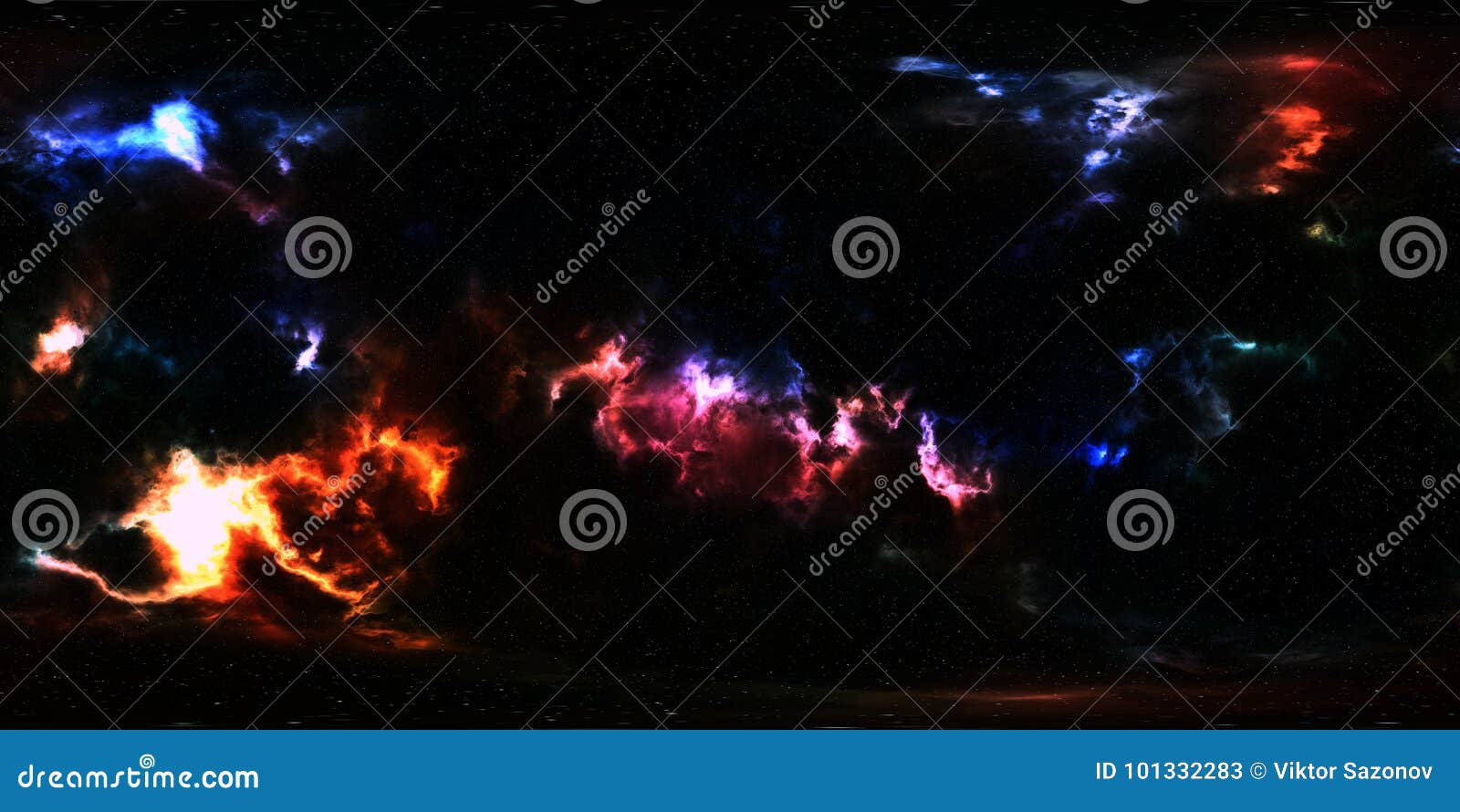 Deep Space Stars and Nebula 360 Degree Panorama Stock Image - Image of ...