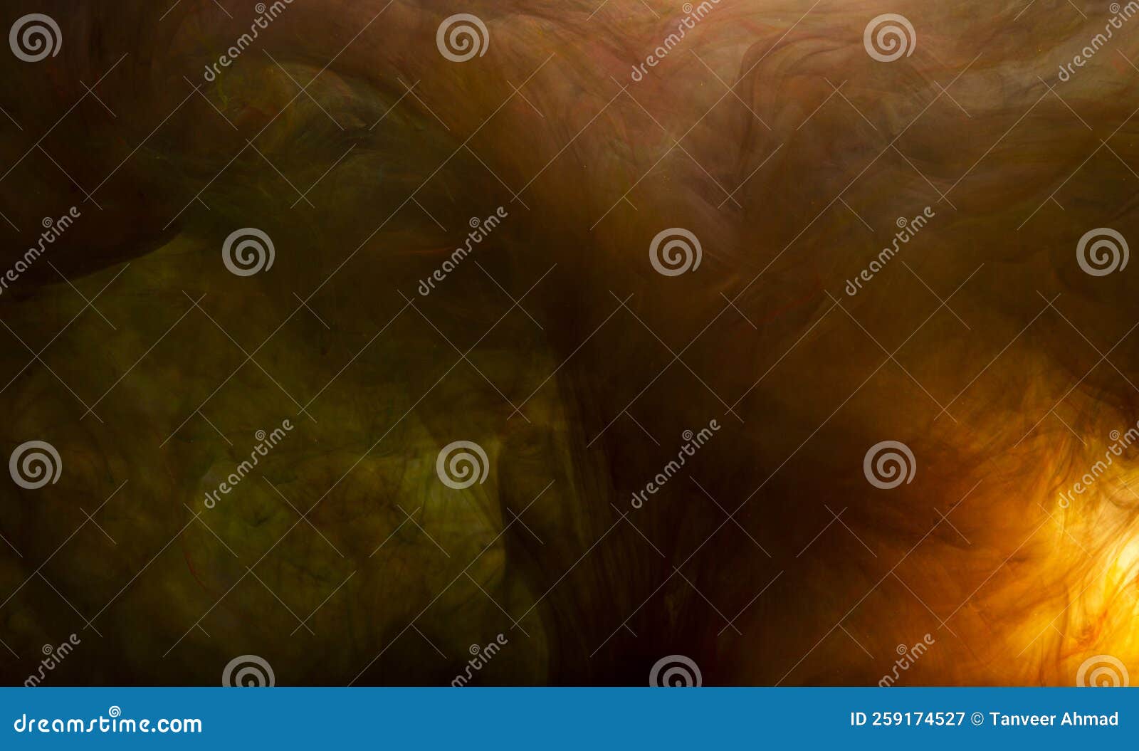 Deep Space Theme Abstract Art Background with Orange Ink Stock ...