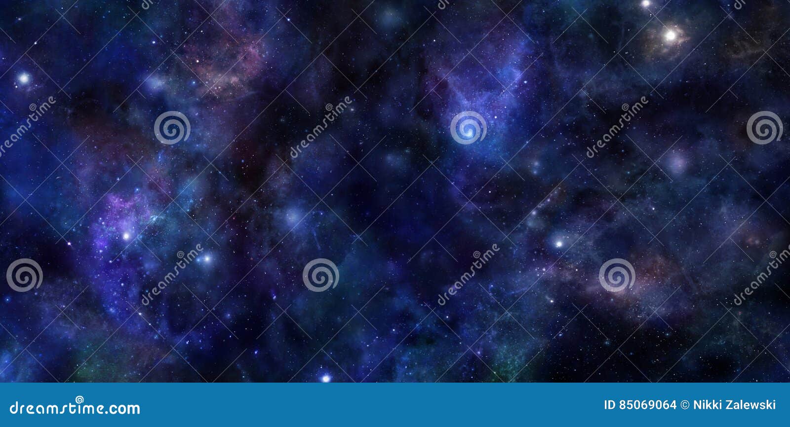 Deep Space Wide Banner Background Stock Illustration - Illustration of ...