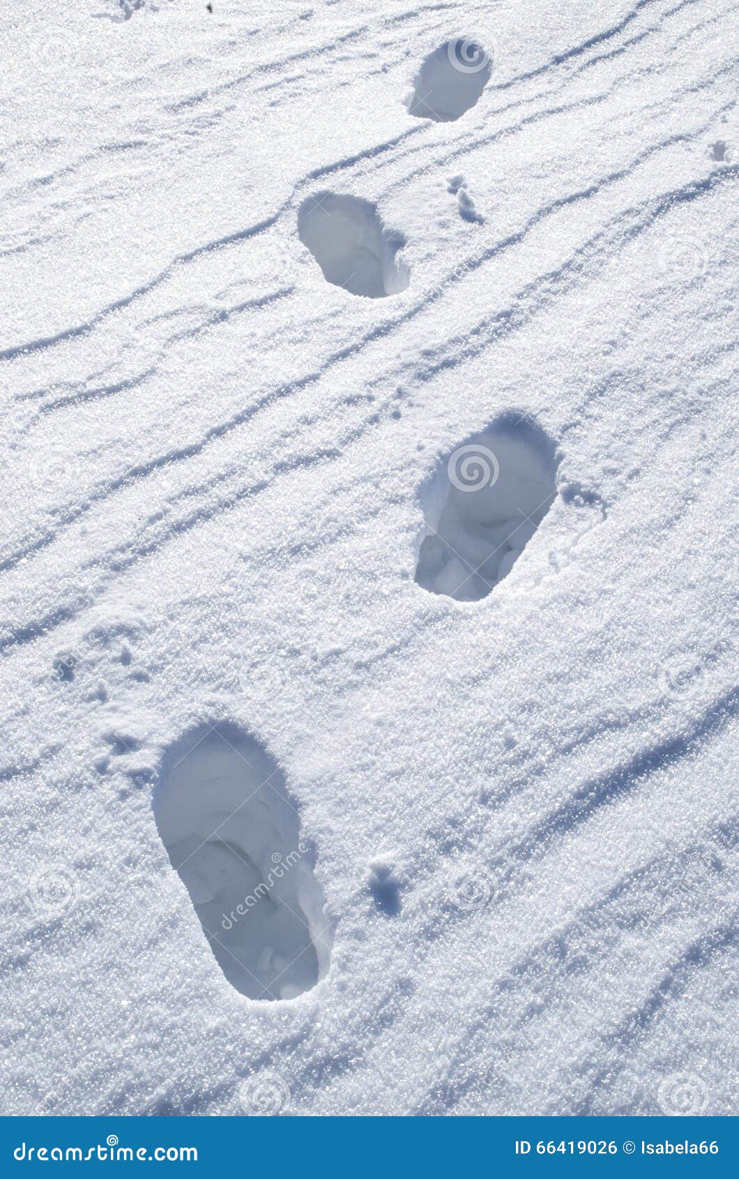 Deep Steps on Snow Bright Surface Stock Photo - Image of snow, mountain ...